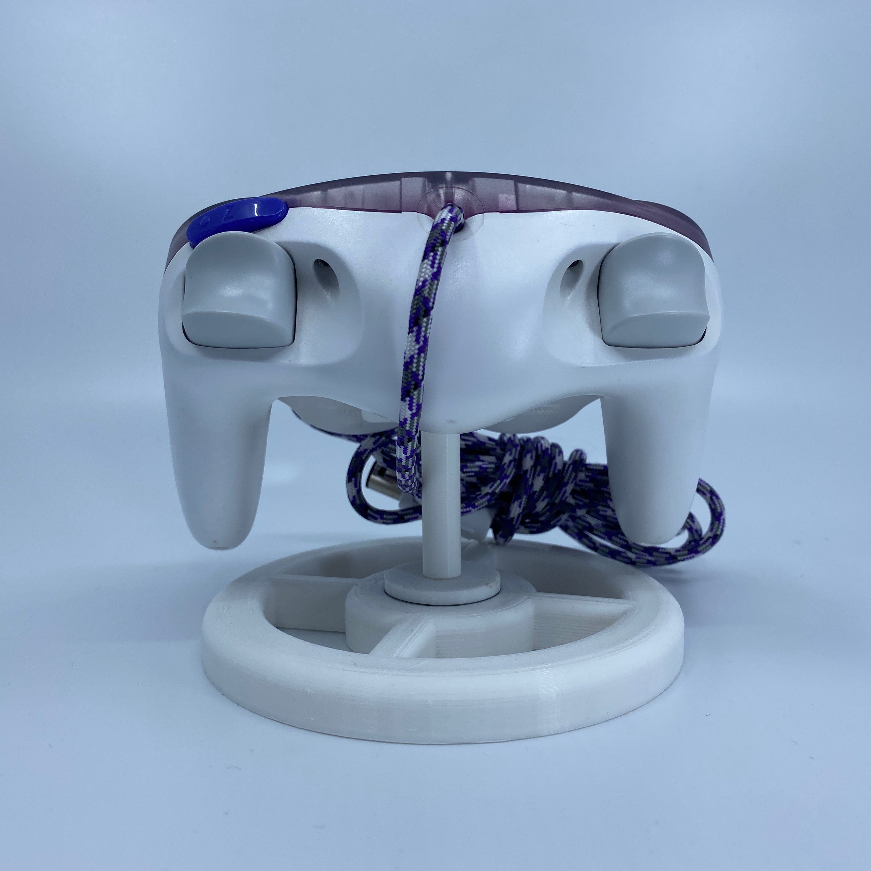 Clear/JP White Gamecube Controller - Purple Tint | Solanum Customs